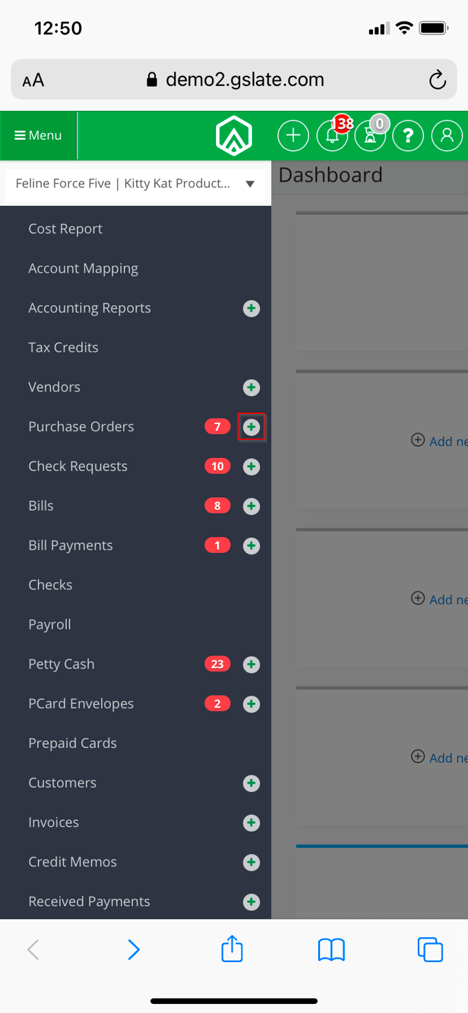 How to: Submit a Purchase Order (mobile)