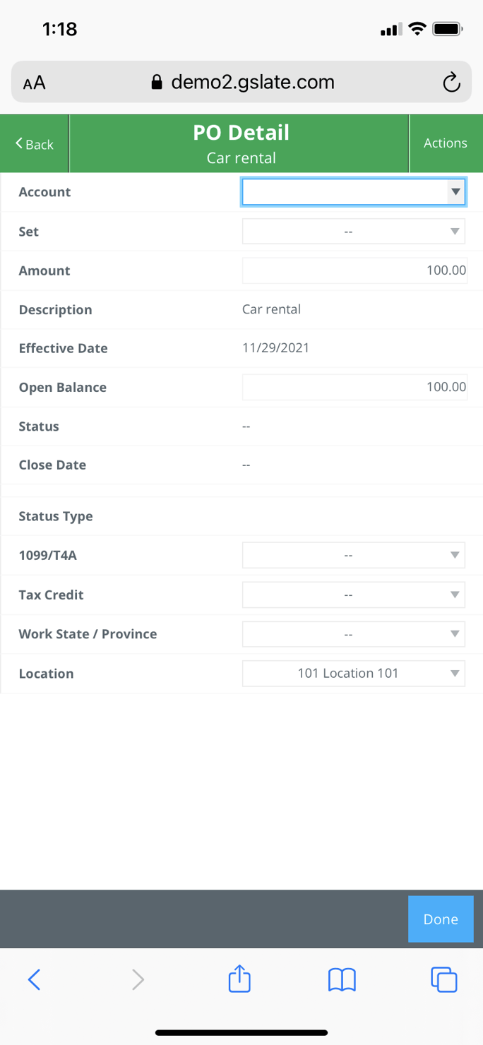 How to: Submit a Purchase Order (mobile)