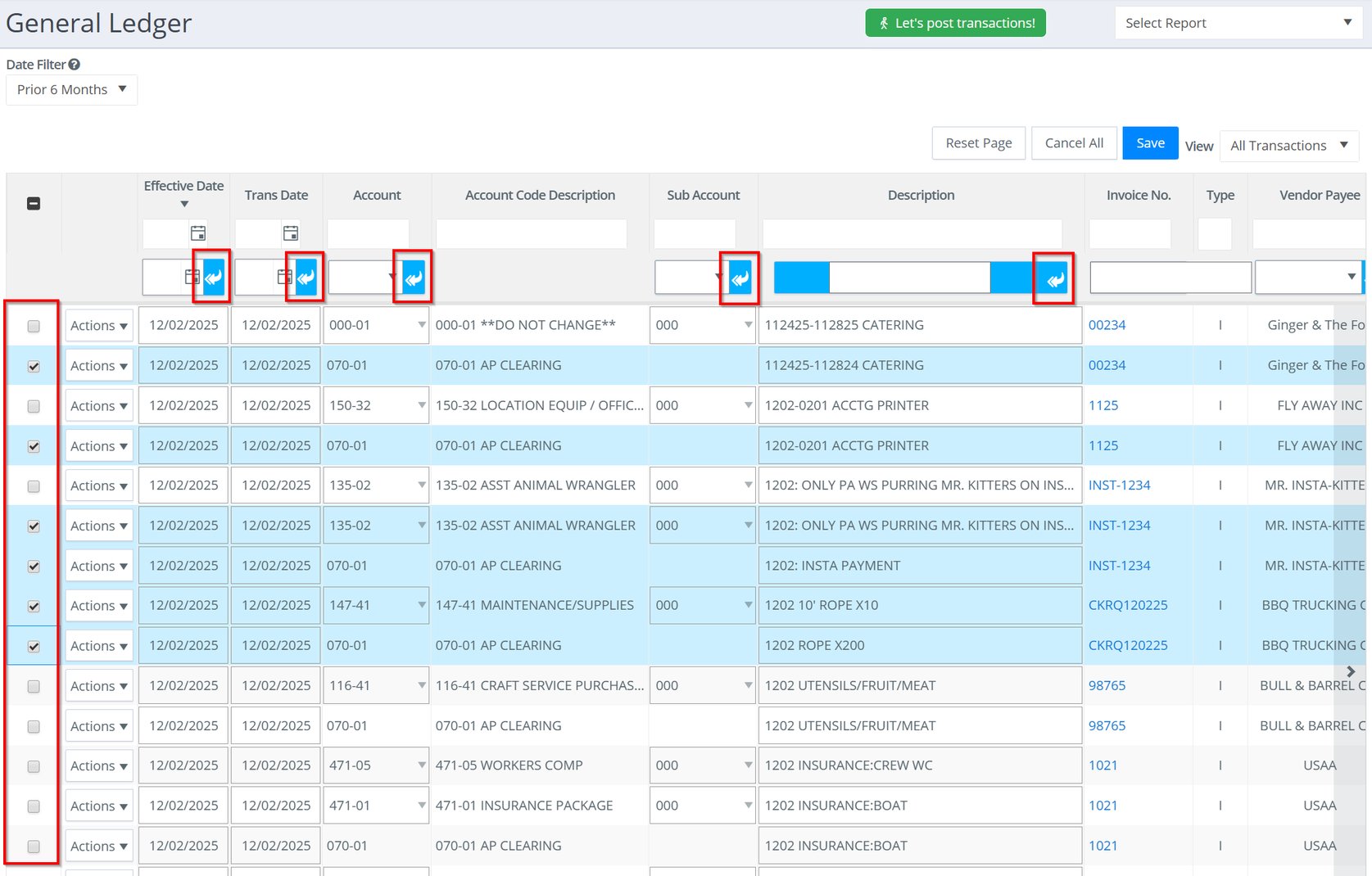 How to: Bulk Edit Transactions