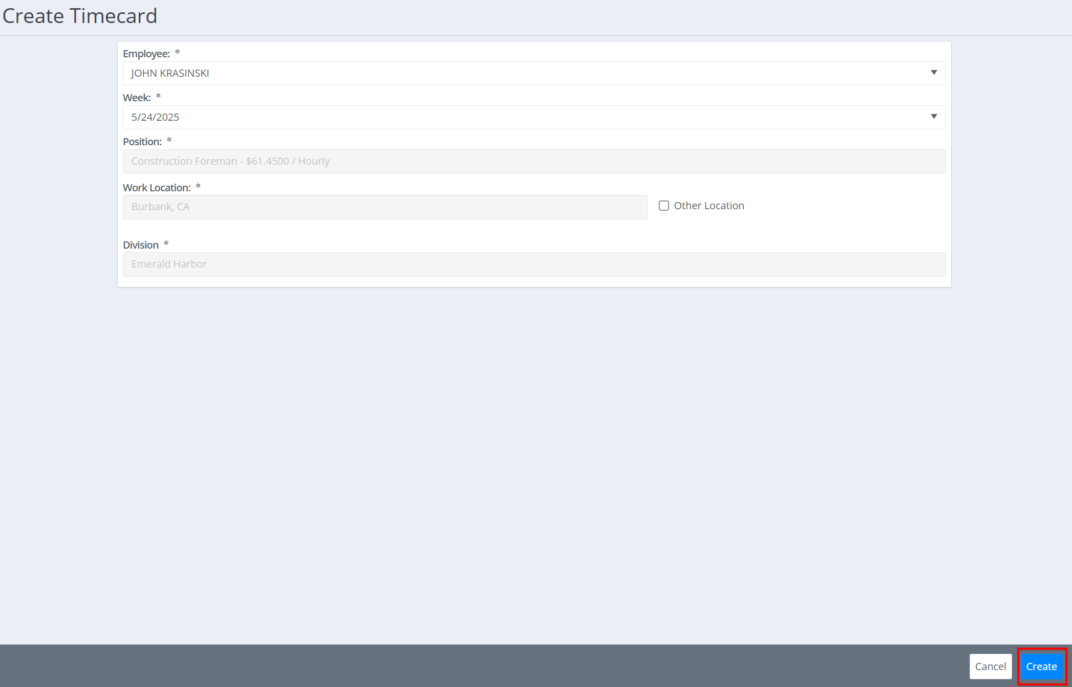 How to: Re-rate a Timecard